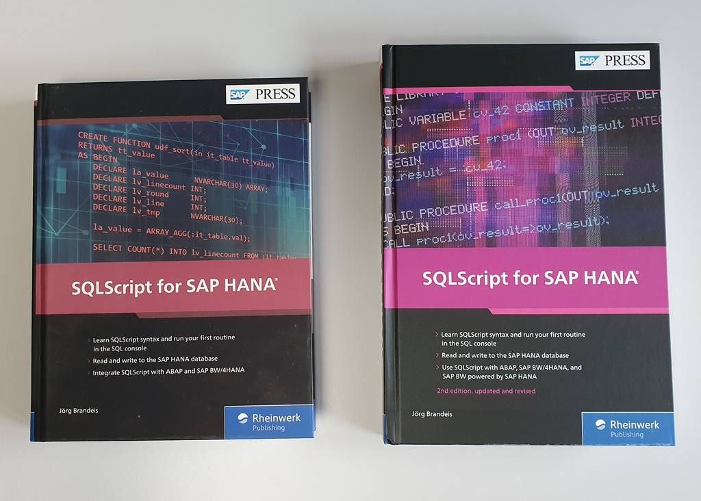 Die 2. Auflage der englischen Ausgabe von SQLScript for SAP HANA erscheint im August